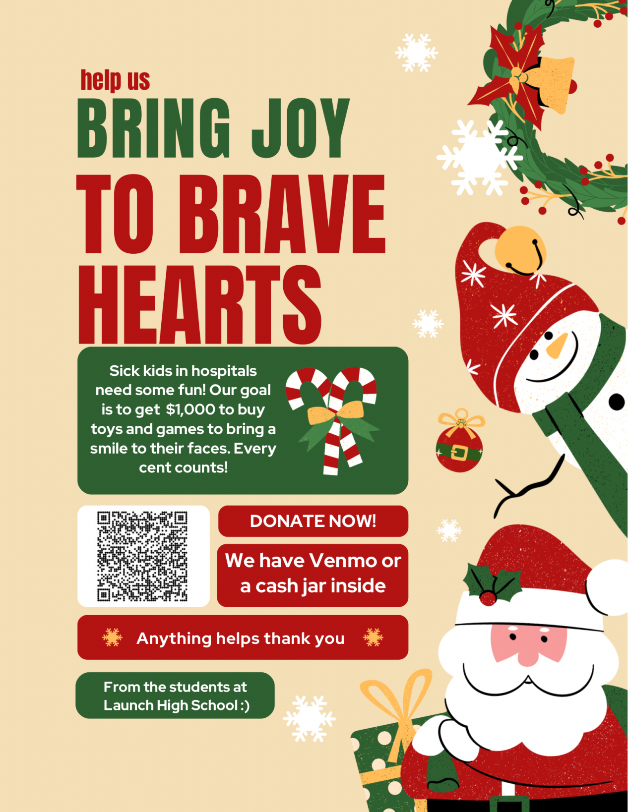 Launch High School students aim to 'Bring Joy to Brave Hearts' for sick ...