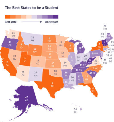 New study ranks Utah as top state for college students | Education ...