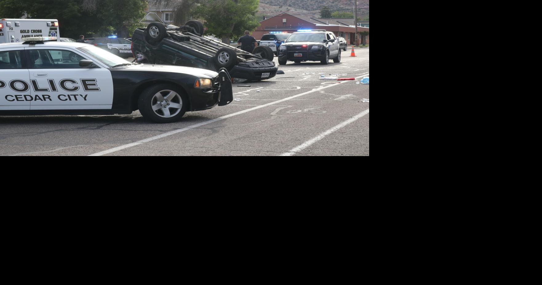 Collision flips SUV upside down, injures both drivers | Local News ...