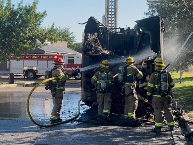 Fire chief responds to RV fire in St. George parking lot with owners ...