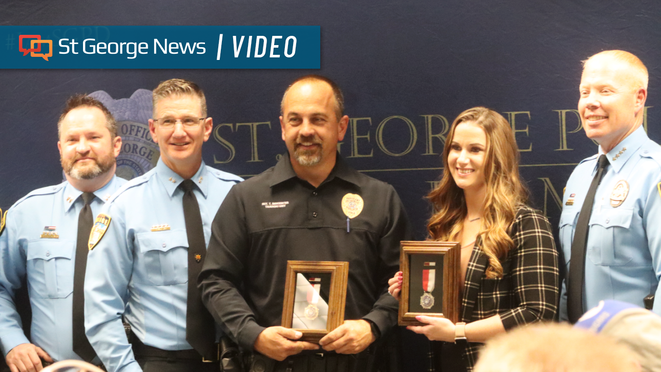 St. George officer and 911 dispatcher recognized for life-saving actions while off duty | News ...