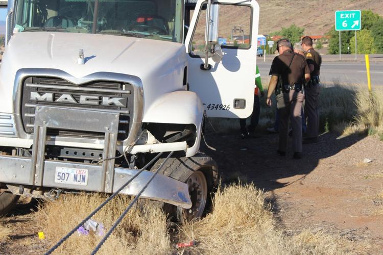 Cable barrier stops truck from colliding with oncoming patrol car ...