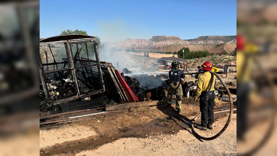 Burning outbuilding lost during short-lived brush fire in Virgin ...