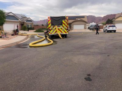 Candle left unattended sparks fire in master bathroom of Ivins home ...