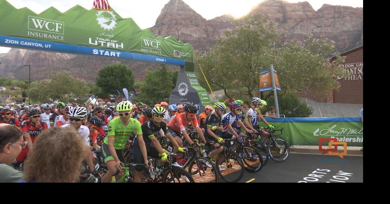 Crowd cheers Stage 1 Tour of Utah racers | Events | stgeorgeutah.com