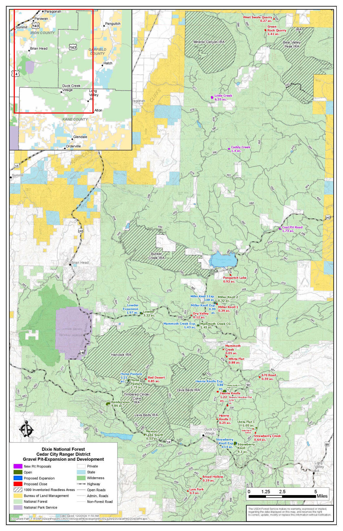 Forest Service proposes mineral pit work in 3 Southern Utah counties ...