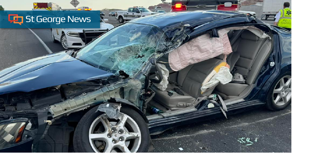 Driver trapped in vehicle after 4 cars collide on I-15 in Washington ...