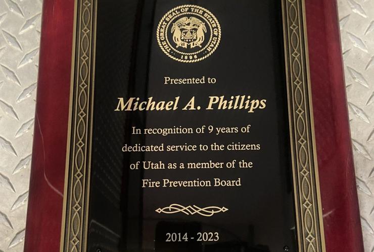 Cedar City Fire Chief Mike Phillips recognized for 9 years of service ...