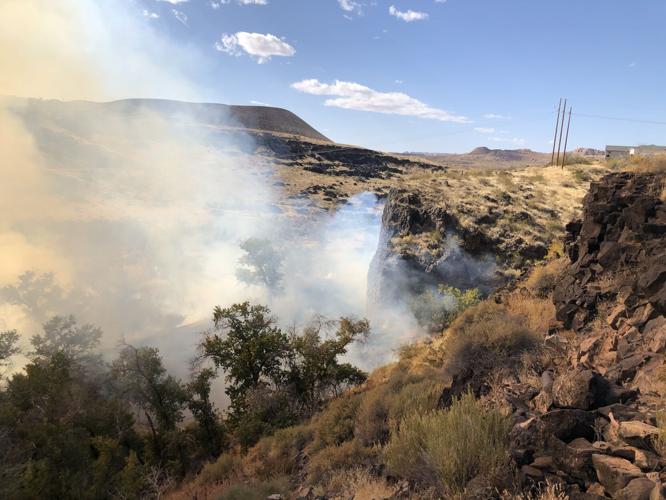 Brush fire threatens structures near Confluence Park in LaVerkin ...