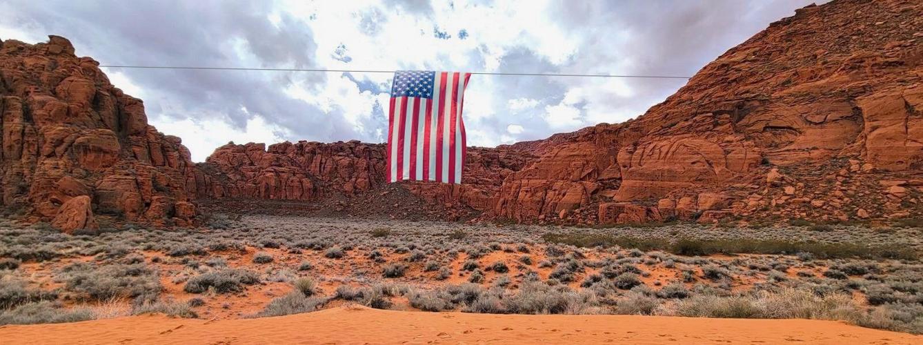 ‘Long may it wave’: Witness the raising of Southern Utah’s largest flag ...