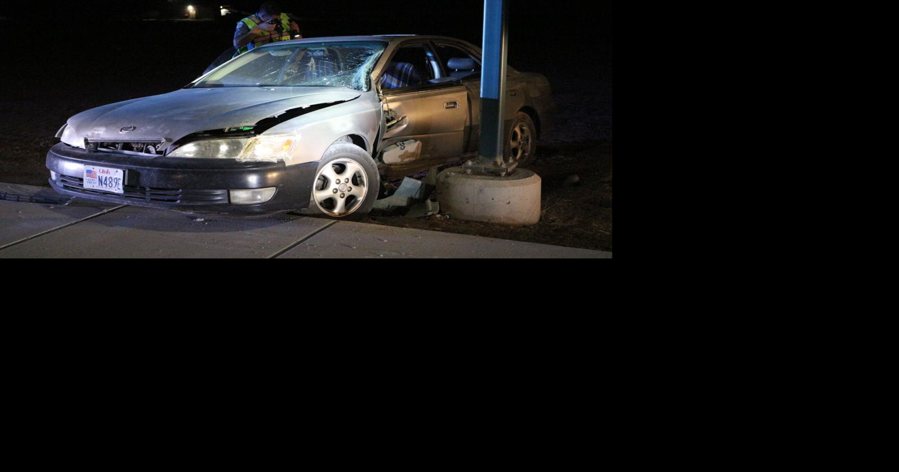 Car hits light pole on Old Highway 91 | Local News | stgeorgeutah.com