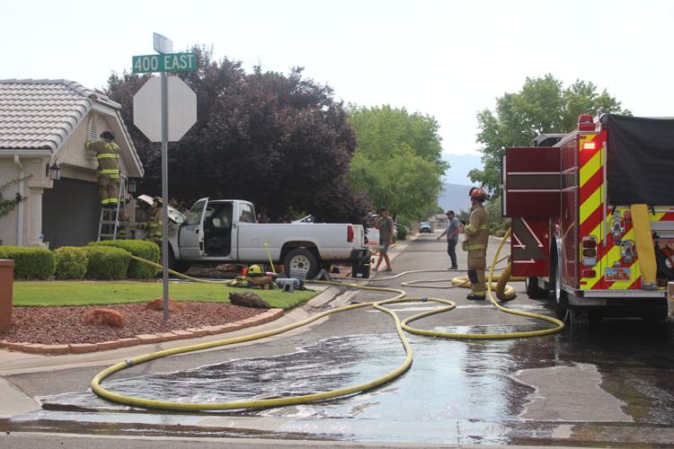 Truck fire spreads to garage of Ivins home | Flood And Fire ...