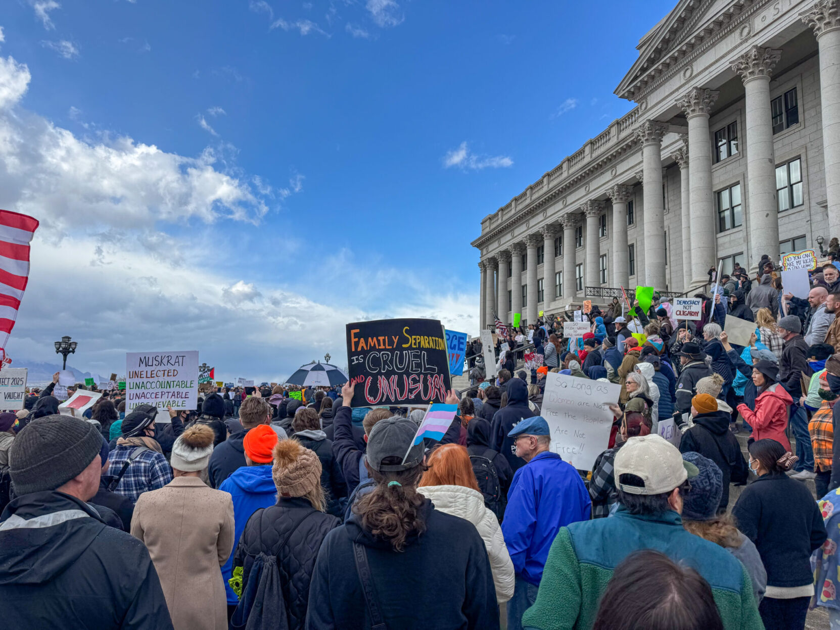 Hundreds of Utahns join nationwide protests of Trump administration ...