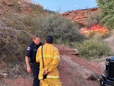 Brush fire north of Main Street in St. George quickly doused ...