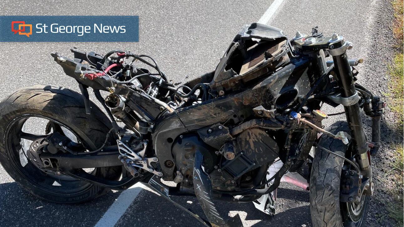 Motorcycle driver sustains serious injuries in Iron County crash | News | stgeorgeutah.com