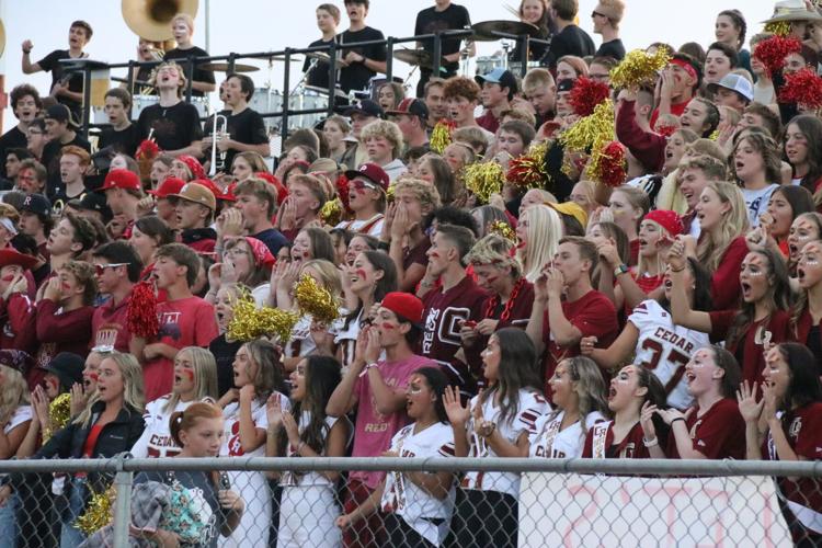 Cedar High seniors, supporters join in bringing lights to iconic ‘C’ on ...