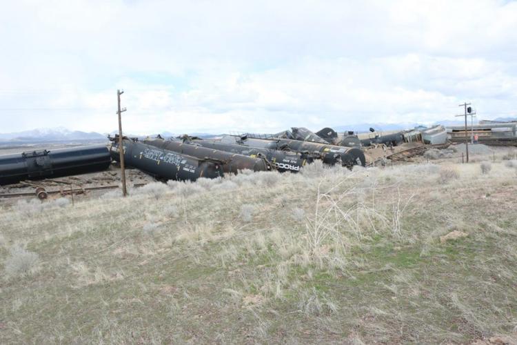 Controlled detonation of hazmat at site of Juab County train derailment ...