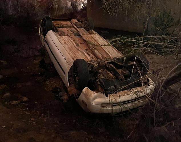 UPDATED: Toquerville crash leaves car upside down in creek | Local News ...