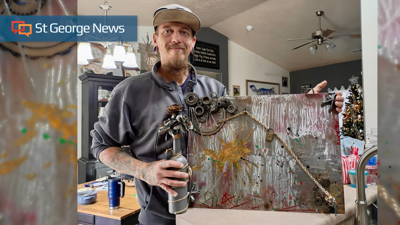 'They're still beautiful': Ivins artist strikes a chord with recycled ...