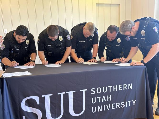 SUU Police Department swears in 5 new officers, nearly doubling force ...