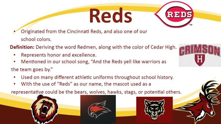 Students vote to switch Cedar High School mascot to Reds | Local News ...