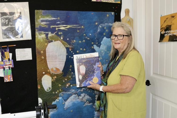 Hustle and sew: St. George artist combines paint, fabric and sewing to ...