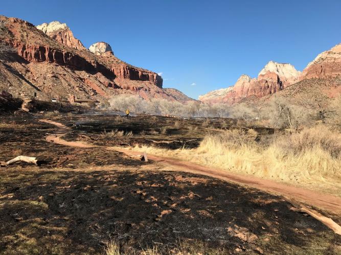 UPDATED: Fire that burned near the entrance of Zion National Park ...