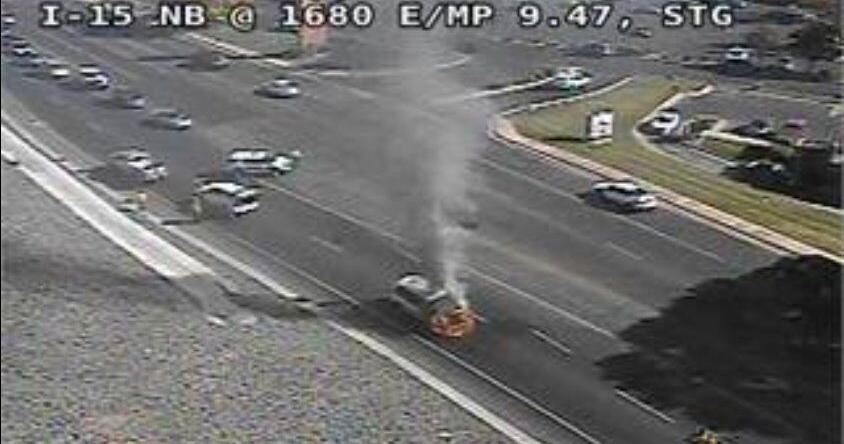 Vehicle fire diverts traffic on Red Cliffs Drive | Local News ...