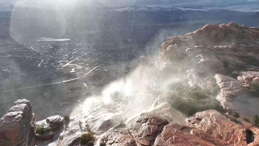 Southern Utahn captures waterfalls that appear to flow in reverse ...