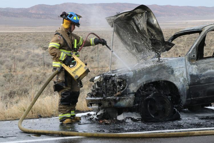 SUV catches fire and burns on I-15 near Parowan | Flood And Fire ...