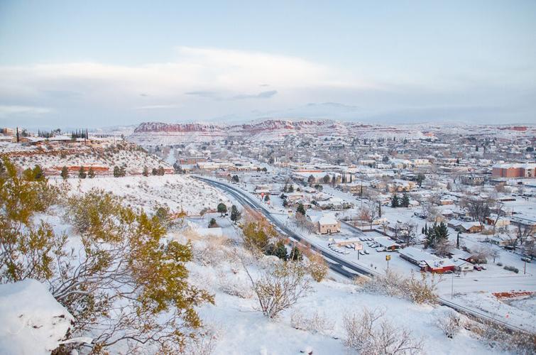 New Year’s Eve brings snow after all to Utah’s Dixie; STGnews photo ...