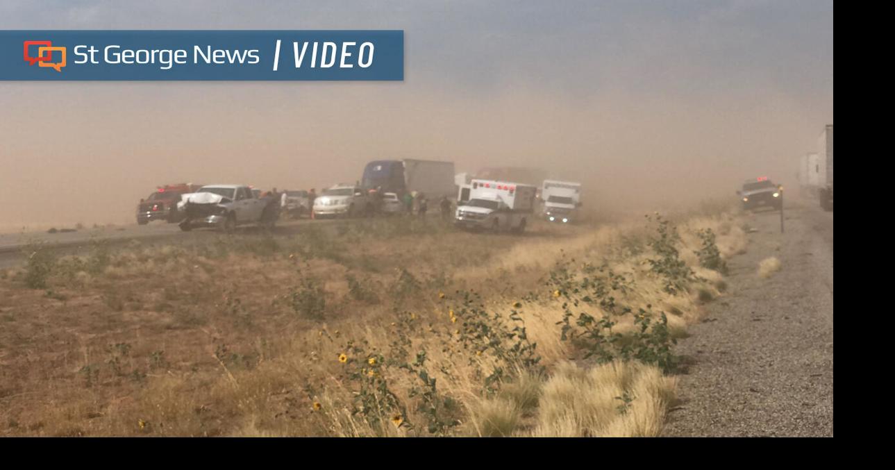 UPDATED: Dust storm causes massive pile-up on I-15 in Southern Utah; 8 ...