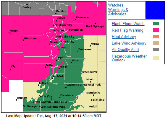 Flash flood watch issued for more than half of Southern Utah | Local ...