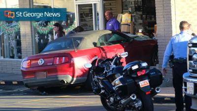 Mustang crashes into Stapley Pharmacy within feet of 3 employees ...