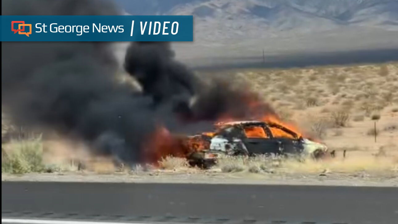 Firefighters tackle car fire near Virgin River Gorge, 3 taken to ...