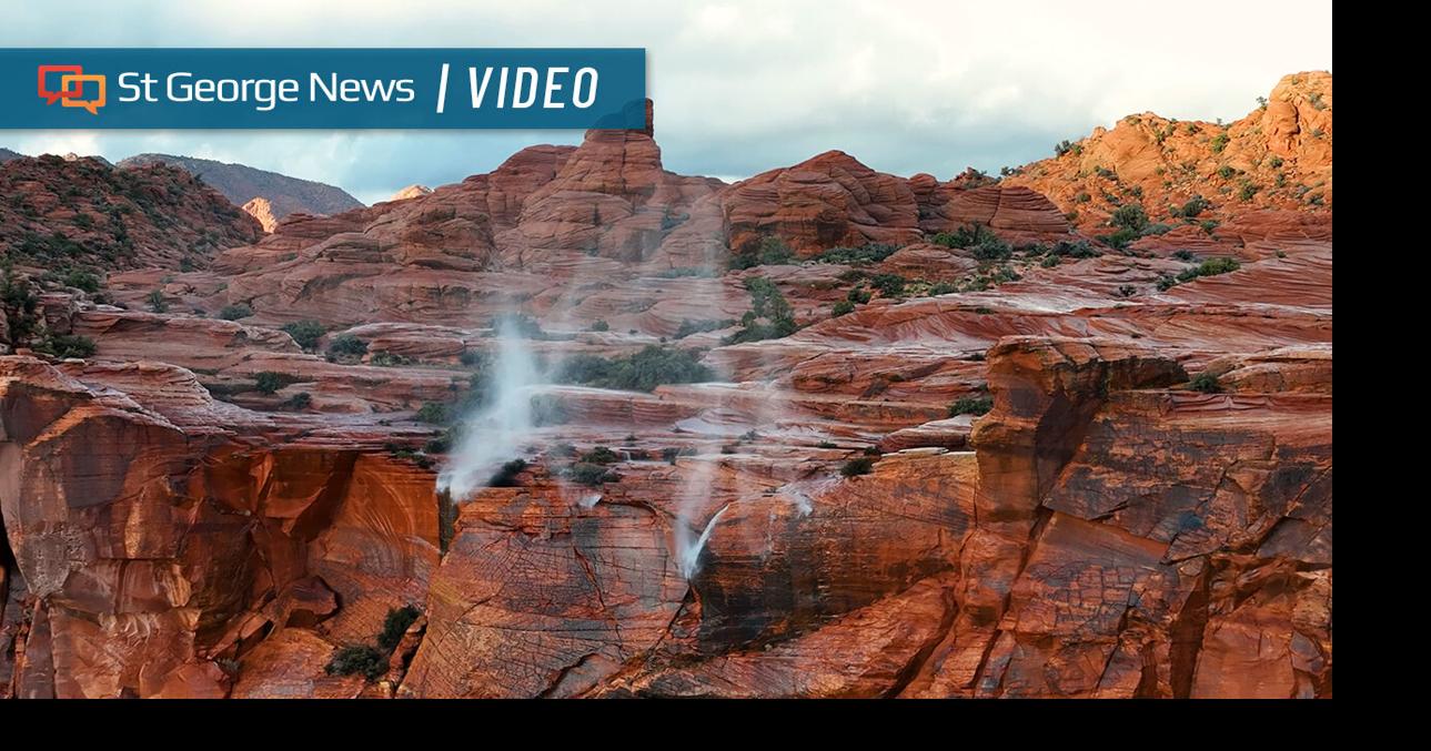 Southern Utahn captures waterfalls that appear to flow in reverse ...