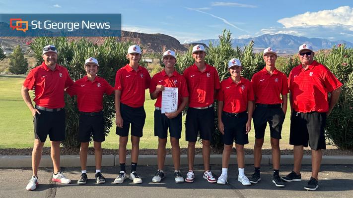 Region 9 boys golf: Crimson Cliffs finishes under par again to win at ...