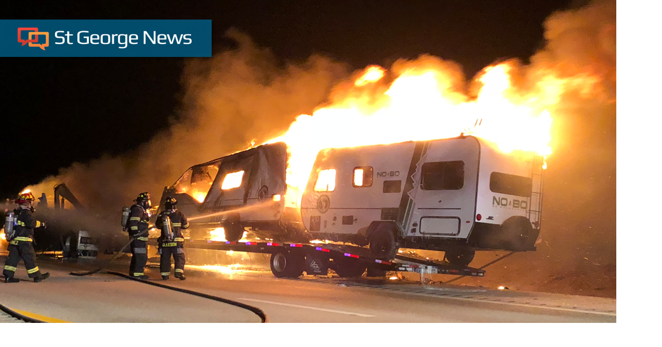 Three camper trailers destroyed in semitractor-trailer fire on I-15 ...