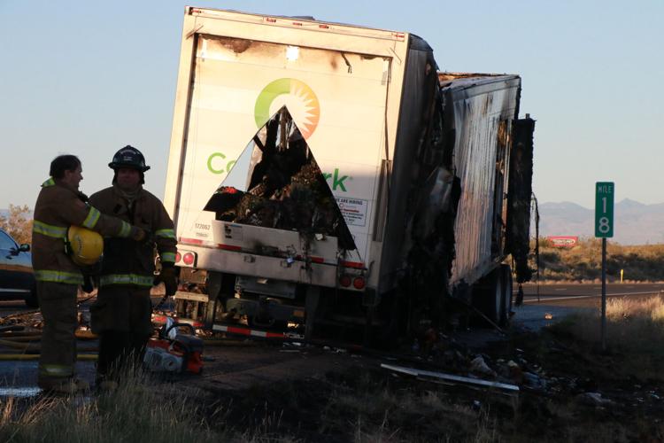 Semi trailer fire on I-15 causes traffic delays | Local News ...