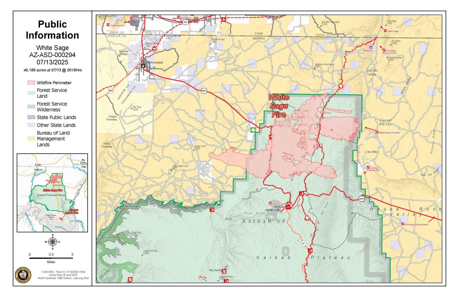 White Sage Fire in northern Arizona jumps to over 40K acres | News ...