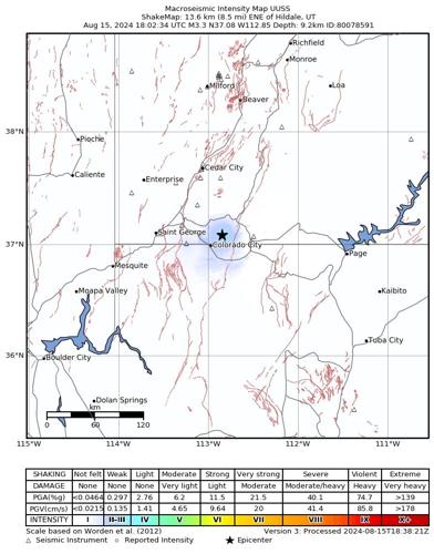 Small Hildale earthquake serves as reminder to be prepared for ‘a big ...
