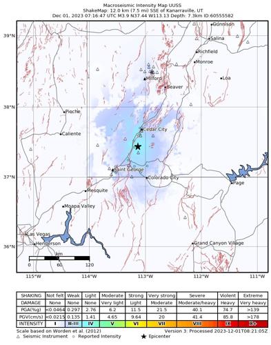 UPDATED: Kolob Canyon quake shakes Southern Utah | Local News ...