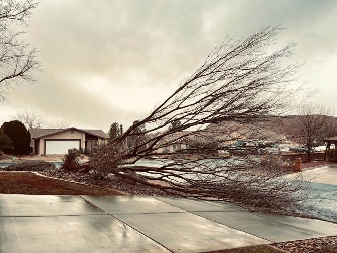 Snowy winds whip through Southern Utah, leaving wake of damage, power ...