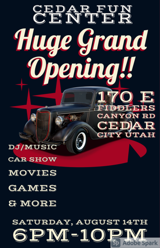 New Cedar Fun Center to host public grand opening | Arts ...
