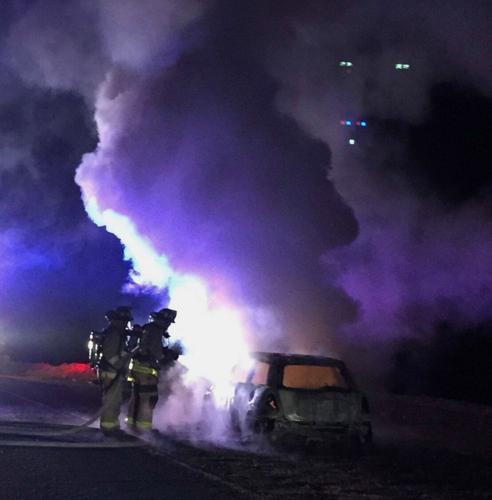 Mini Cooper is a ‘total loss’ after fire engulfs it on Old Highway 91 ...