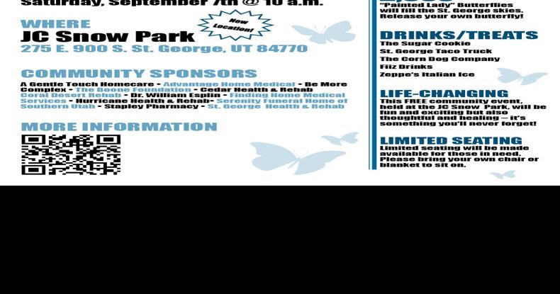 Memorial Butterfly Release at JC Snow Park | Announcements ...