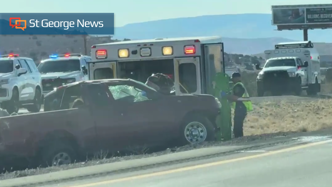 Man injured in crash after hood pops open on I-15 near Toquerville ...