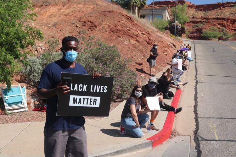 Black Lives Matter holds ‘kneel-in’ at St. George City Offices, people ...