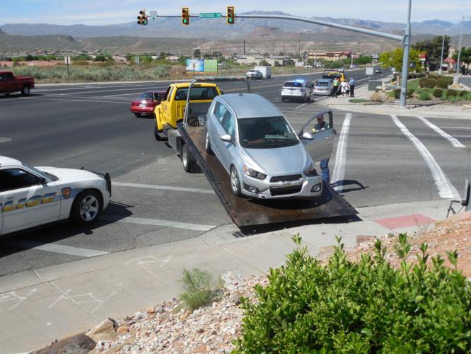 Left-turn collision sends car careening into light pole | Local News ...