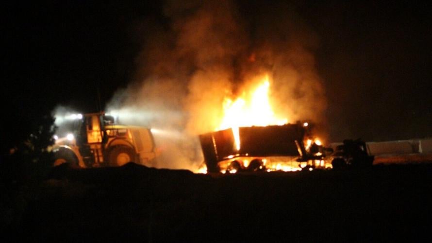Semi carrying 900 gallons of fuel goes up in flames | Local News ...